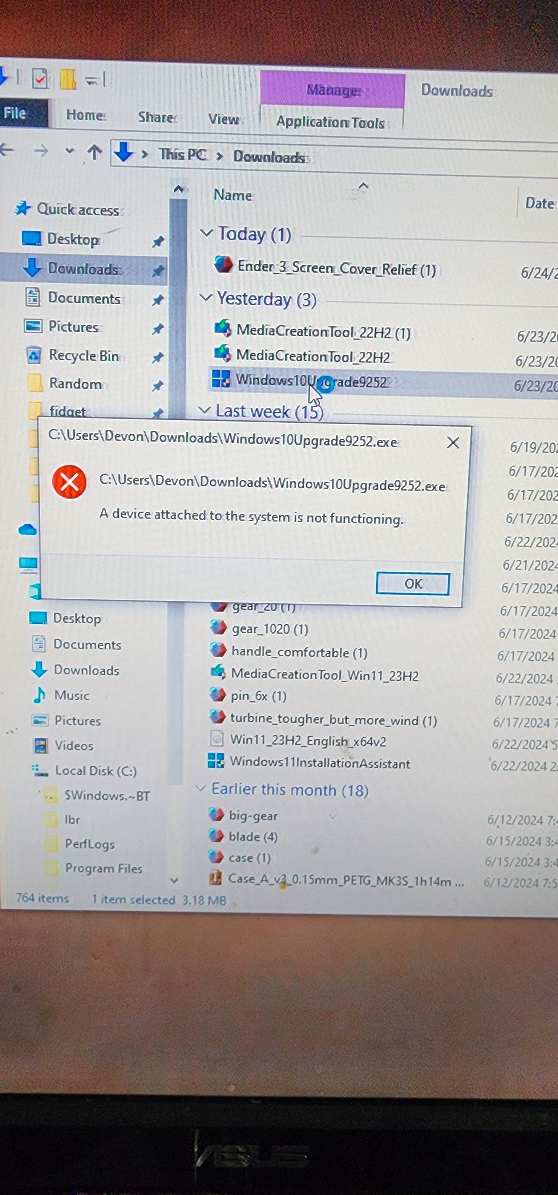A device attached to the system is not functioning - Microsoft Q&A