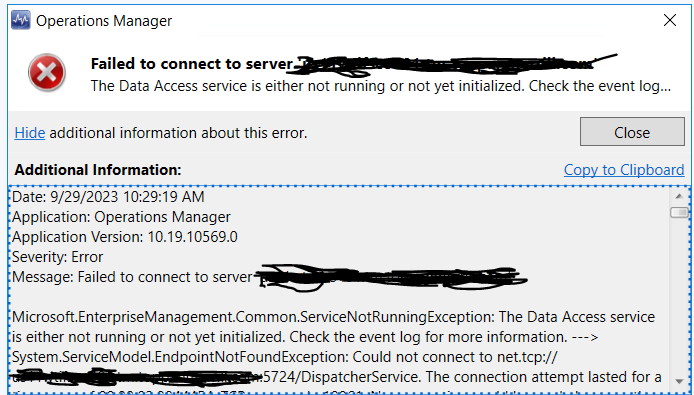 Unable to open SCOM 2019 console post DB SQL server upgrade from 2016 ...