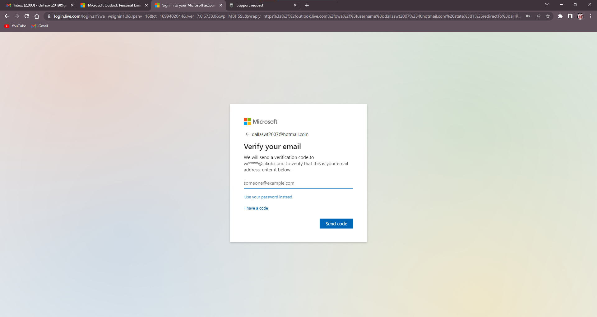 I have an email that is hacked with an unknown back up email ...