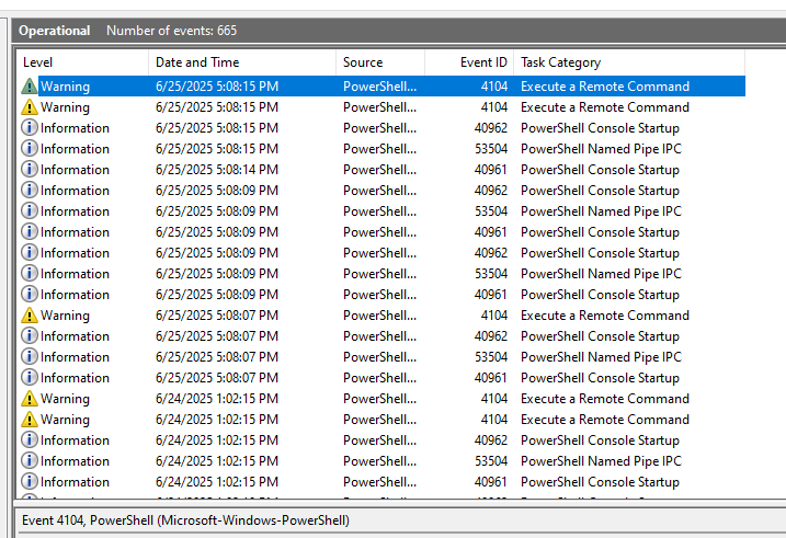 Noticed Weird Powershell Logs in Event Viewer - Microsoft Q&A