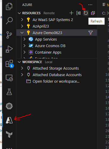 how to visualize newly added subscription in vs code? - Microsoft Q&A