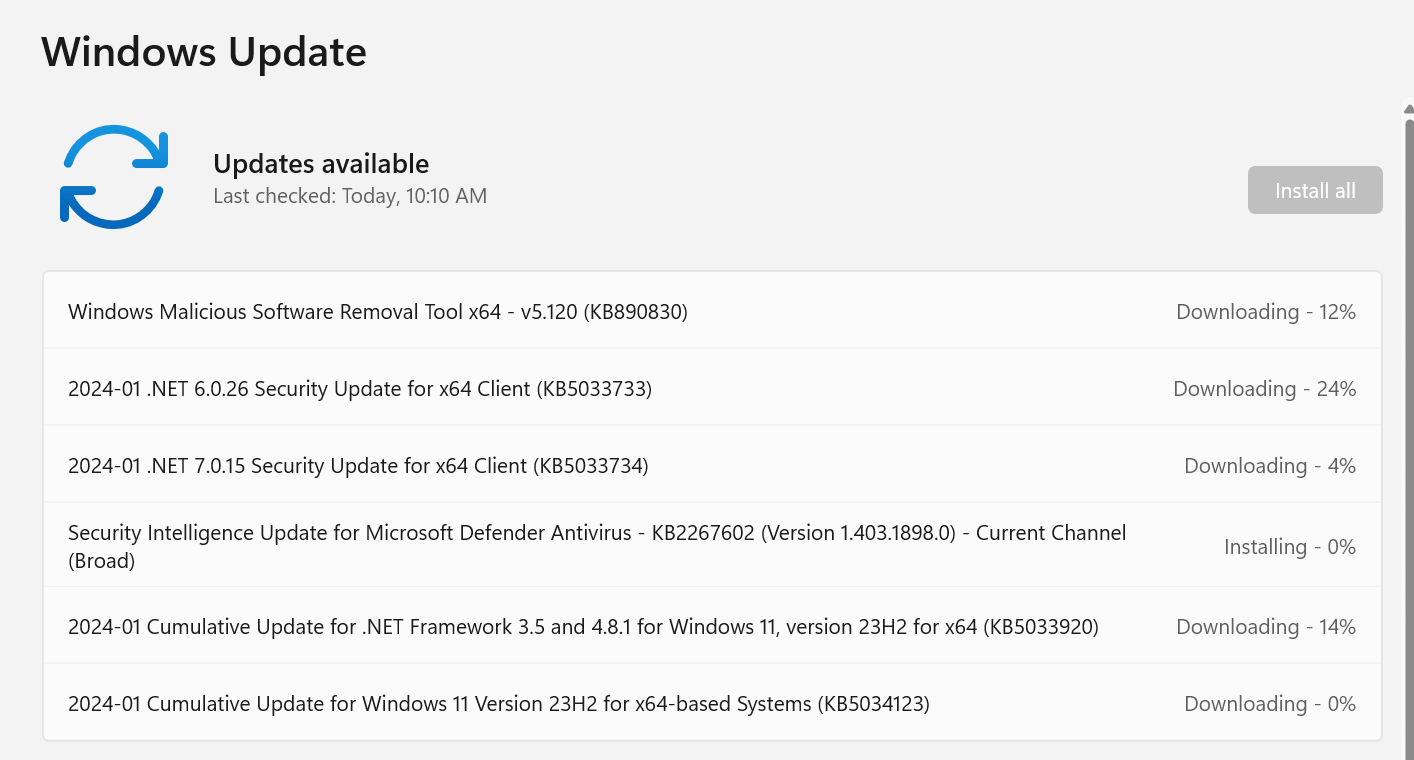 Build 22631.3007, KB5034123 out to R.P. and Public. - Microsoft Q&A