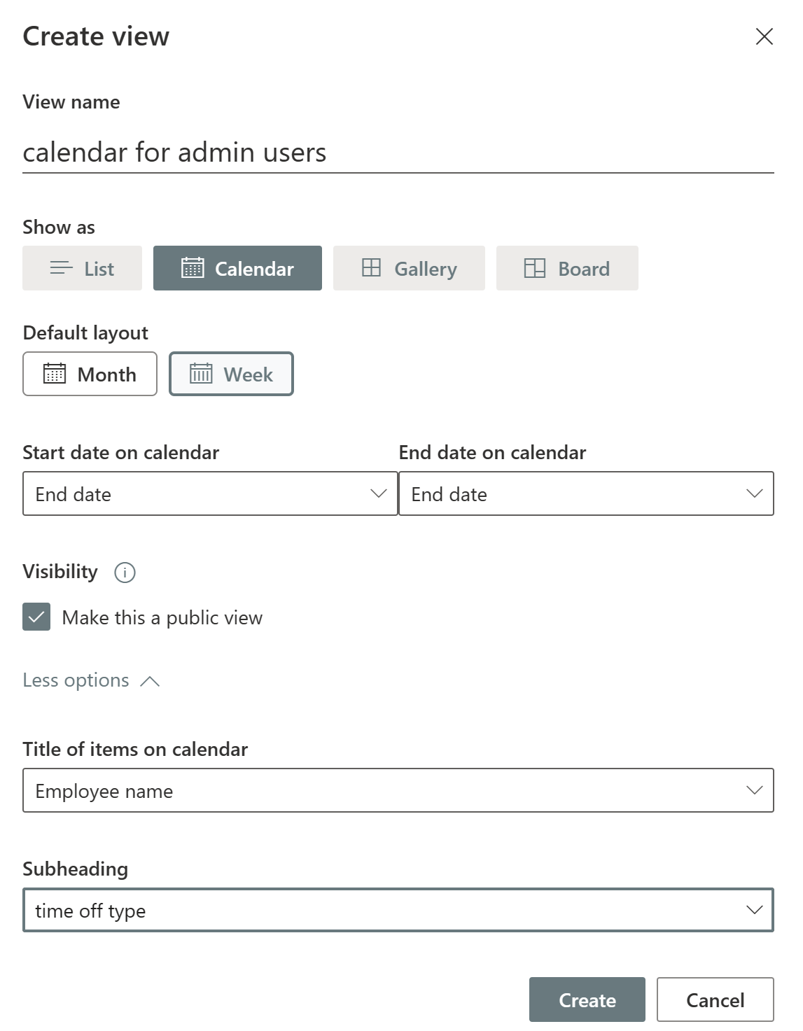 SharePoint List Calendar for Tracking Vacation - show all entries, but ...