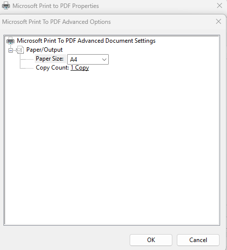 Microsoft PDF inconsistency! I want it A4 but the paper size stays on Letter! - Microsoft Q&A