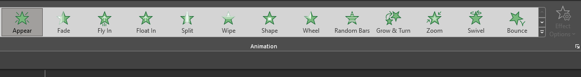 Effect options greyed out. - Microsoft Q&A