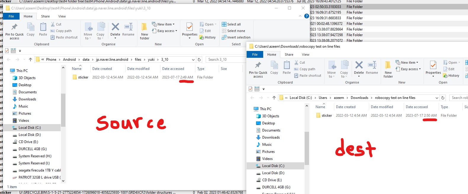 Robocopy does not preserved date accessed of folders properly - Microsoft Q&A
