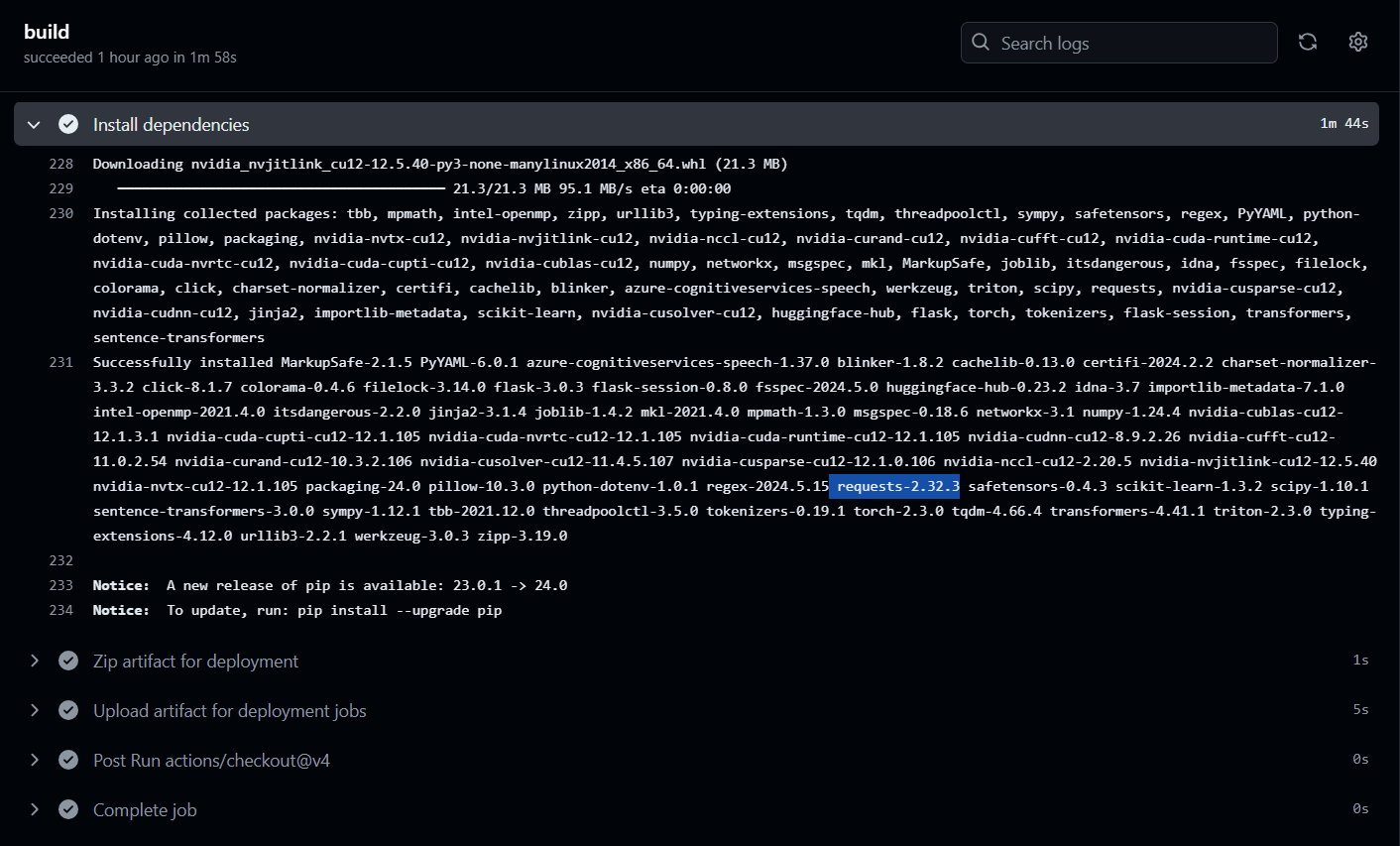 I've included all the required libraries in the requirements.txt file ...