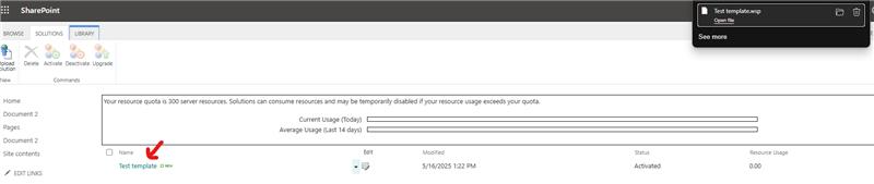 How to update a SharePoint site template - Microsoft Q&A