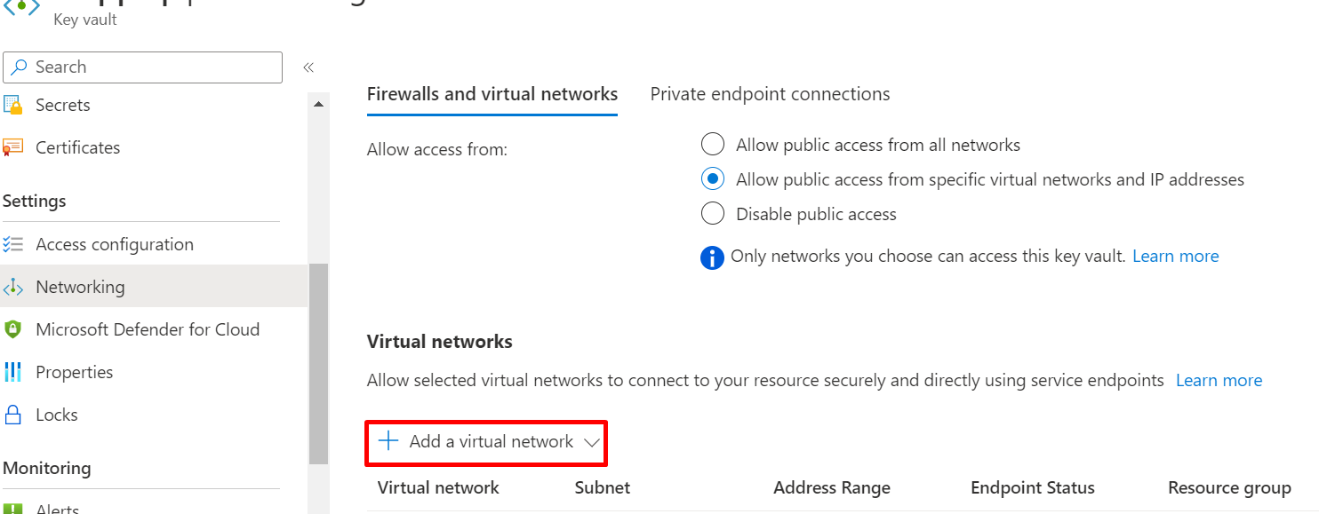 How to permit web app to access keyvault - Microsoft Q&A