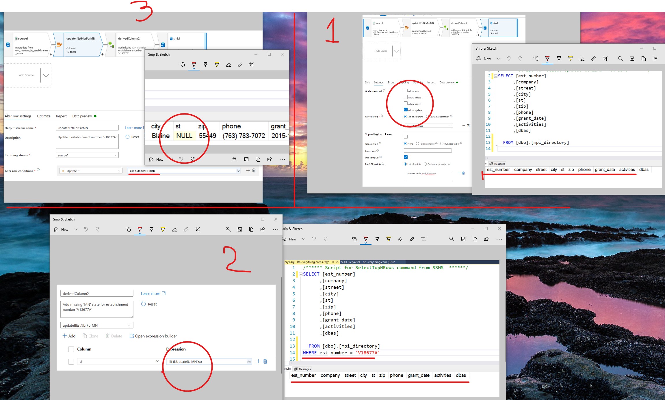 Alter Row and Derived Column Not Working Correctly - Microsoft Q&A