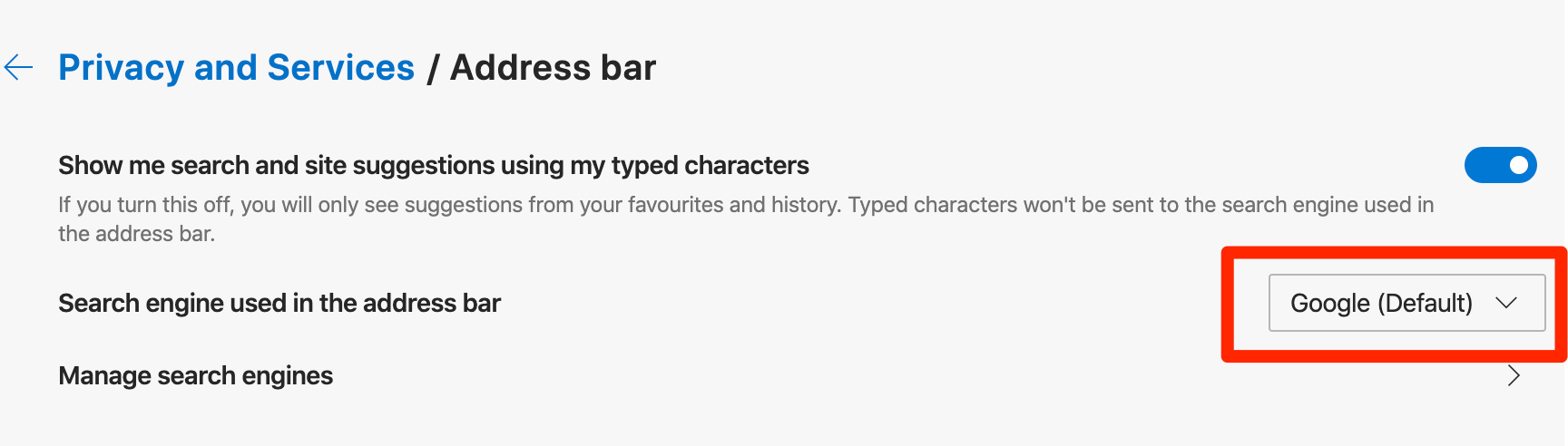 Edge 2020 on MacOS Catalina - Cannot Remove Bing From Microsoft Search ...