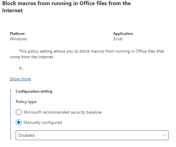 Excel macros are disabled from the company network due to new security ...
