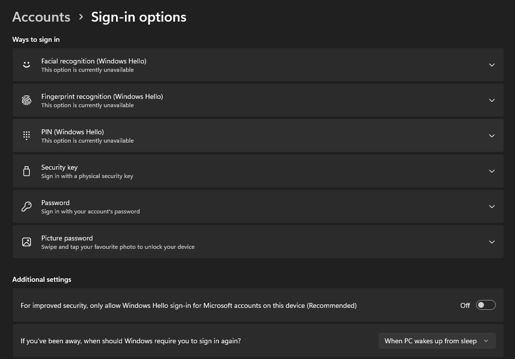 All sign-in options grayed out - Microsoft Q&A