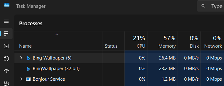why are both 32-bit and 64-bit bing wallpaper processes running on my ...