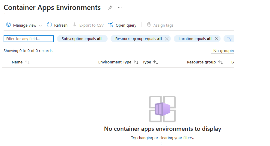 The subscription cannot have more than 1 Container App Environments. - Microsoft Q&A