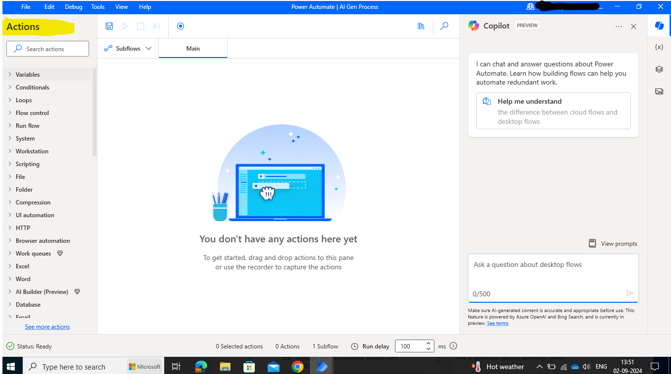 Can T Get Ai Builder In Power Automate Desktop Actions Microsoft Qanda