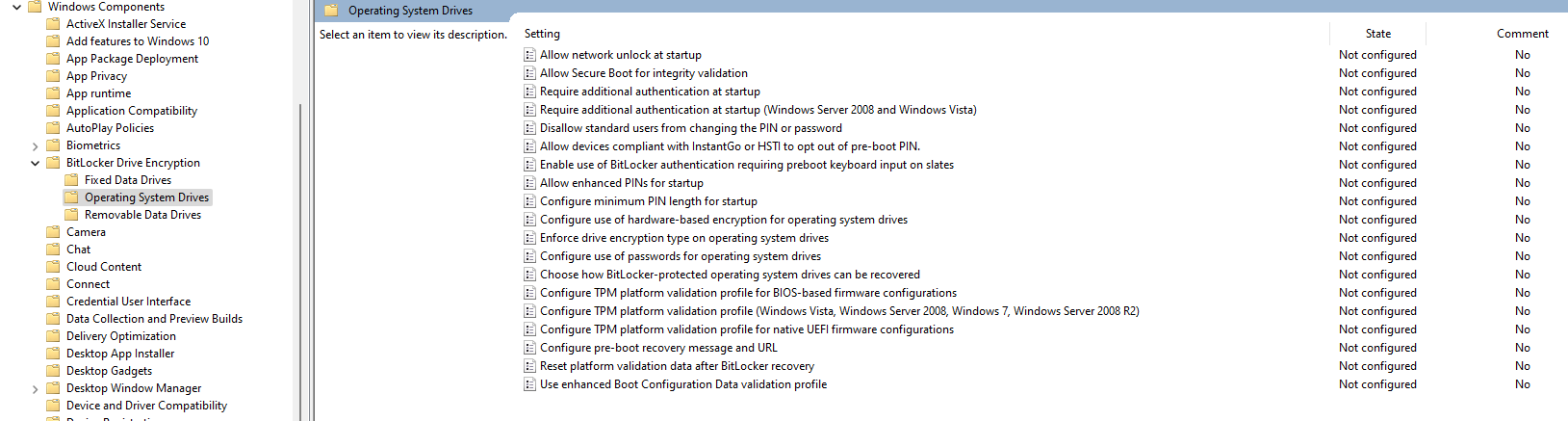BitLocker warns some settings are managed by your administrator ...