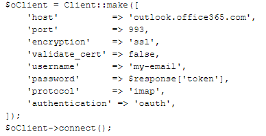Error connect office365 with Webklex Laravel 11 - Microsoft Q&A