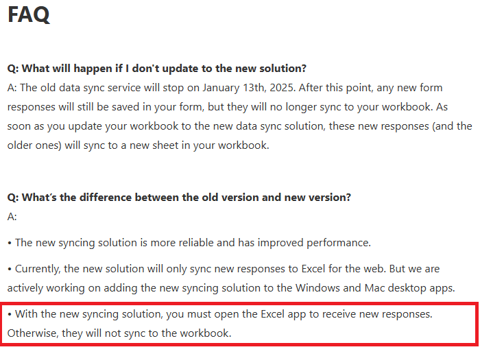 How Can I Sync My Excel With Microsoft Forms Without Opening It With The New Update Microsoft Qanda