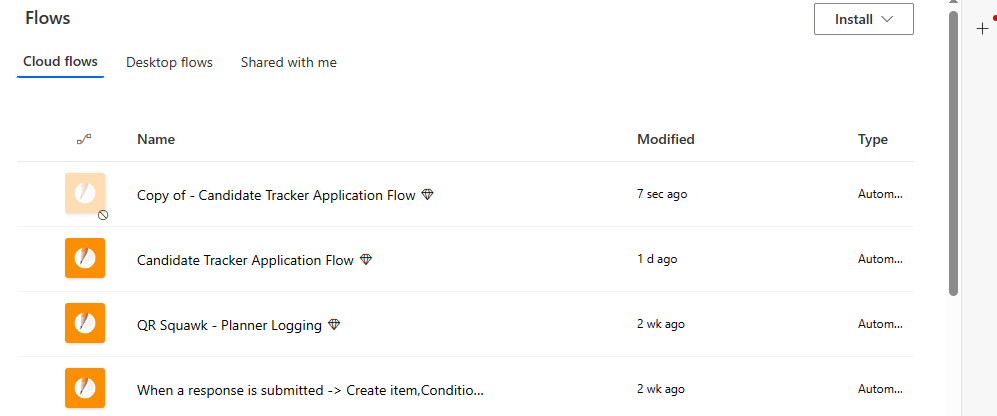 Is it possible to make Microsoft Flow based on an existing flow by simply copy and pasting the ...