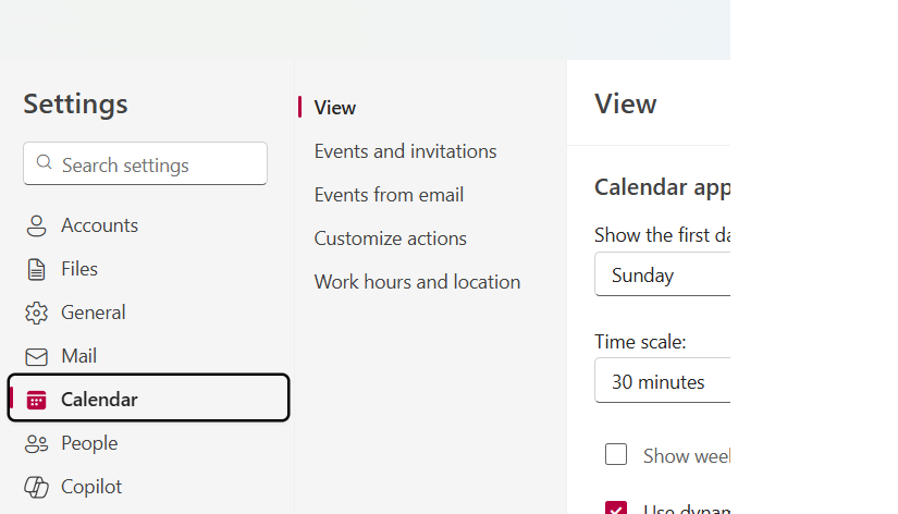 Not seeing the "Shared calendars" option in Settings - Microsoft Q&A