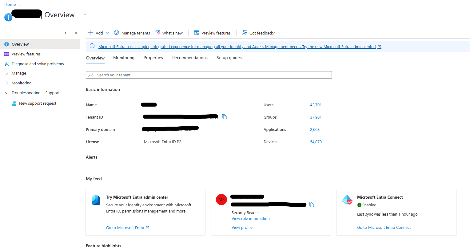 Microsoft Entra ID stopped showing percentage values metrics ...