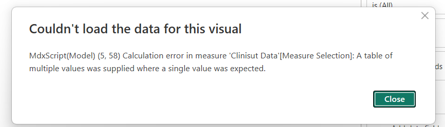 Couldnt load the data for this visual mdxscript(model)(5,58) - Microsoft Q&A