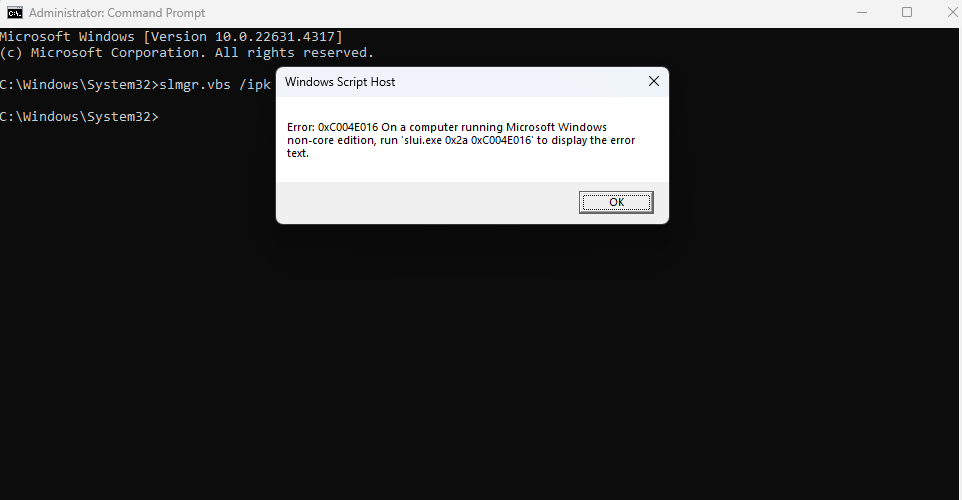 Windows 11 Pro activation error (0x803fa067) - Microsoft Q&A