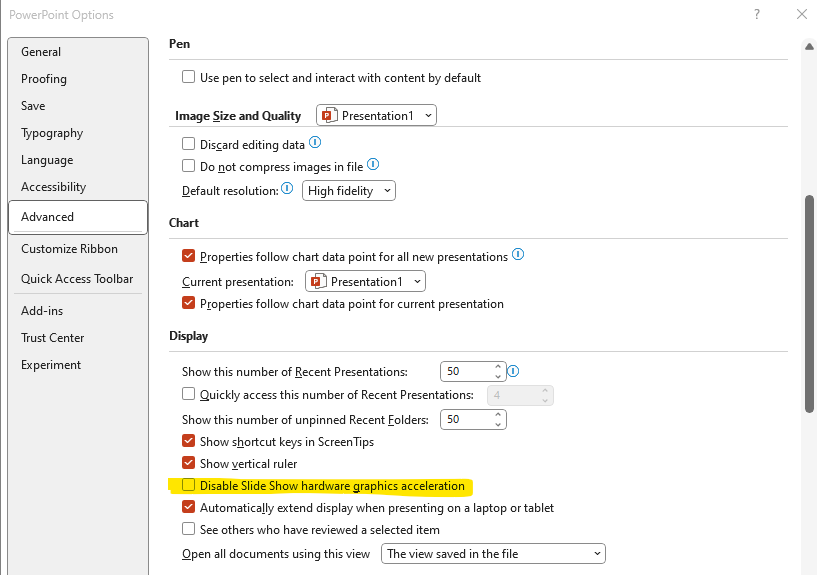 Powerpoint in Presentation Mode on Laptop and tried to connect to ...