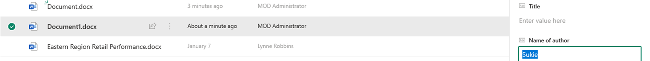 Update field in Sharepoint library and document at the same time ...
