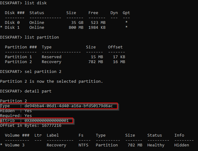 Moving the WinRE Recovery partition to a different disk - Microsoft Q&A