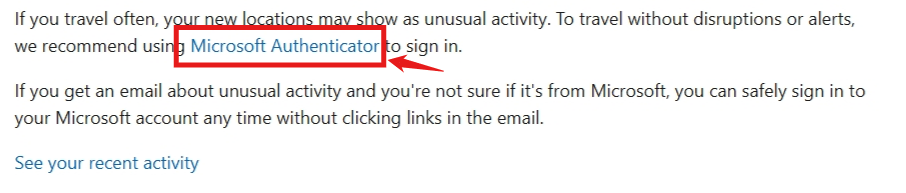 "We have detected unusual activity on your Microsoft account ...