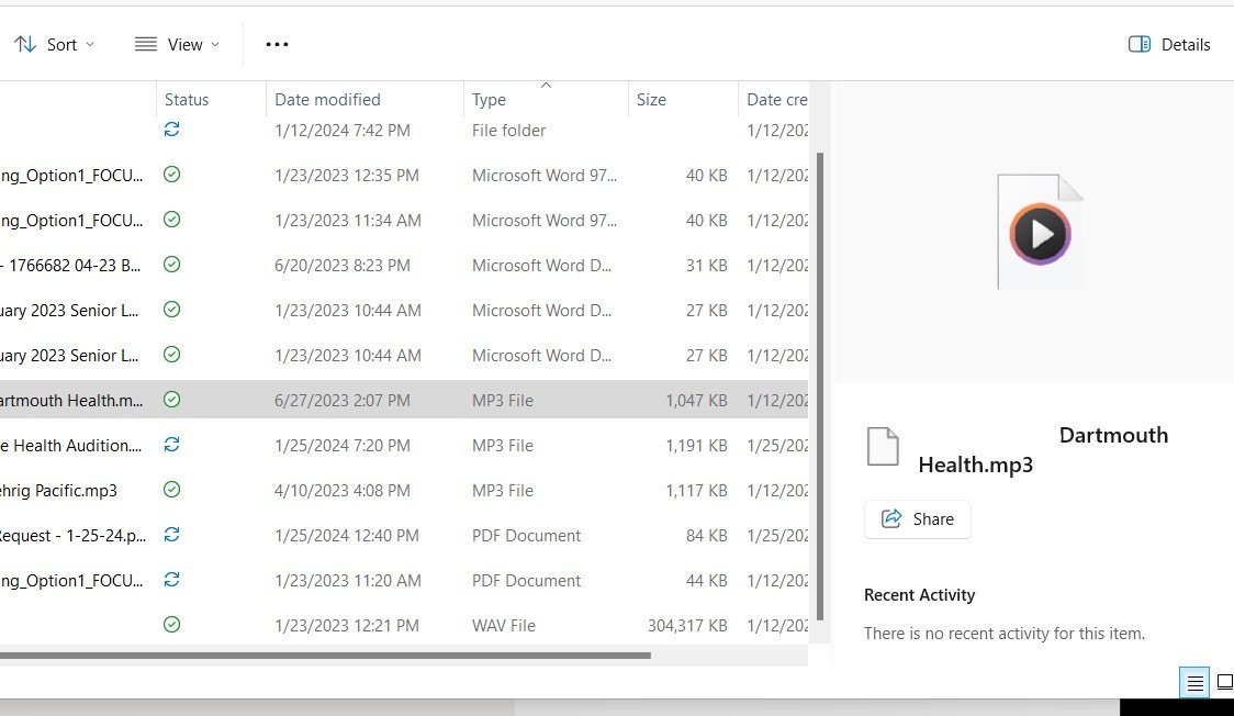 Can't Preview Audio in File Explorer in Windows 11 - Microsoft Q&A
