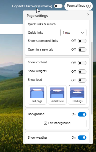 Turn off Copilot discover preview - Microsoft Q&A