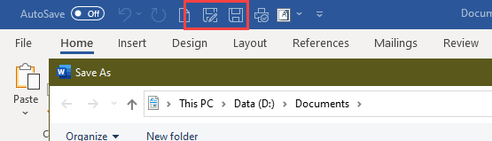 How to restore the classic "Save As" dialog in Word 365? - Microsoft Q&A