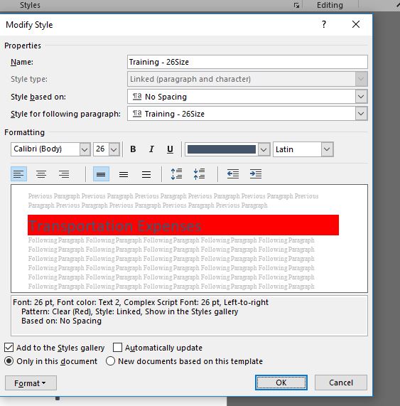 How to set highlight color for style in Word 2016 - Microsoft Q&A