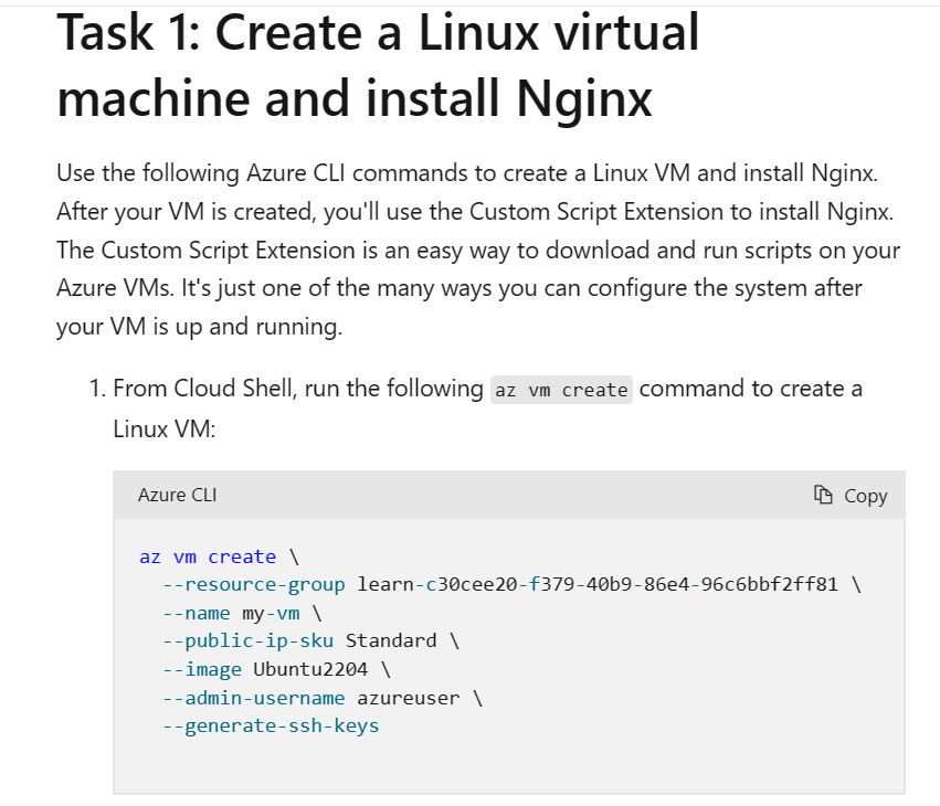 Issue With Custom Nginx Command On Vm In Azure Sandbox Microsoft Qanda