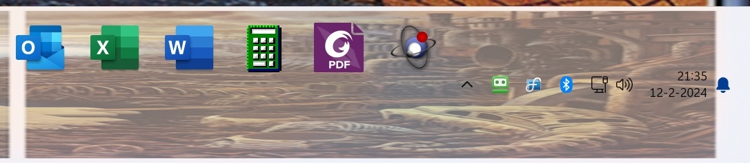 hoe kan ik de pictogrammen in het SYSTEEMVAK van de taakbalk onder ...