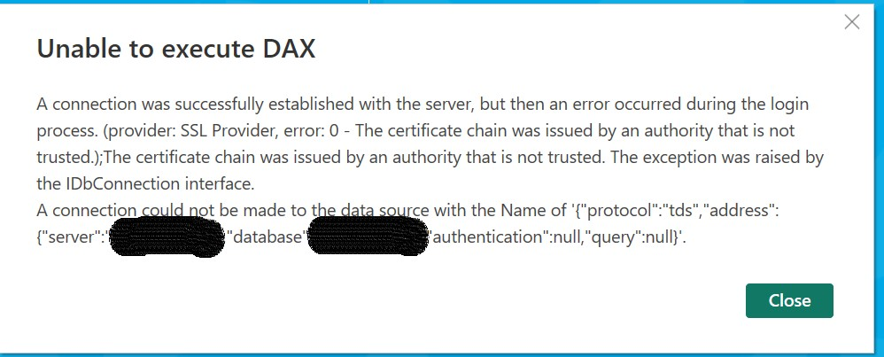 Microsoft Power BI - SQL Connection - Microsoft Q&A