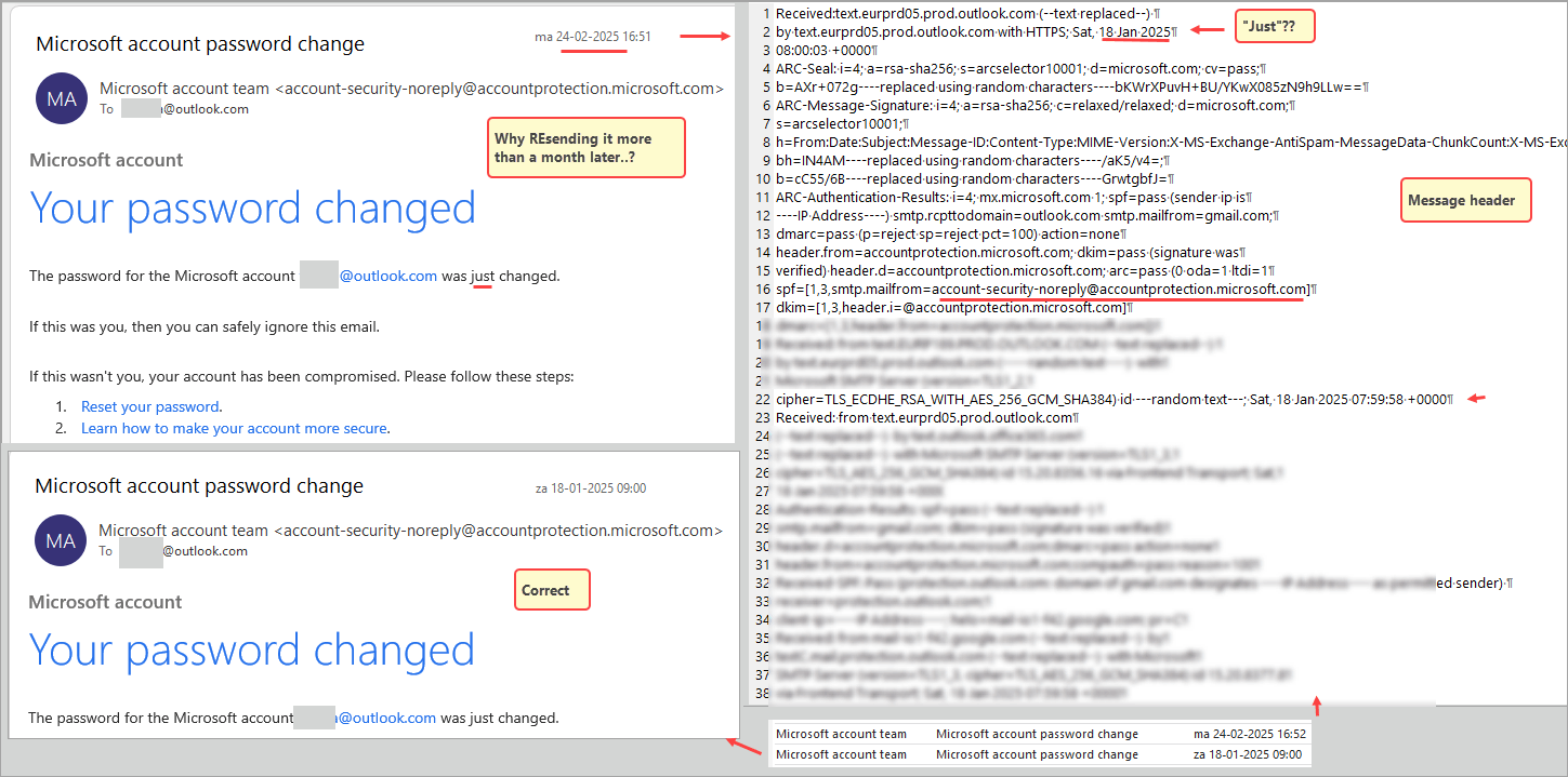 Your password changed email - confusing - Microsoft Q&A