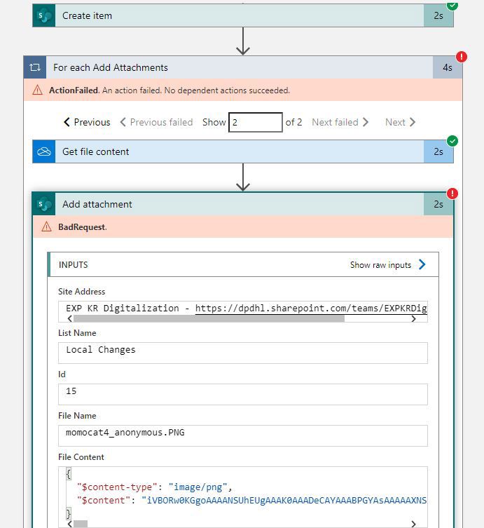 Logic Apps Sharepoint Add Attachment Issue Microsoft Qanda