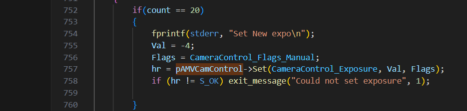 How to set exposure for Still Image capture when using DirectShow API ...