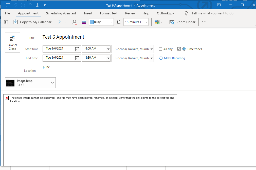 Issue with Inline Images in Outlook Appointments Created via C++/MAPI Plugin - Microsoft Q&A