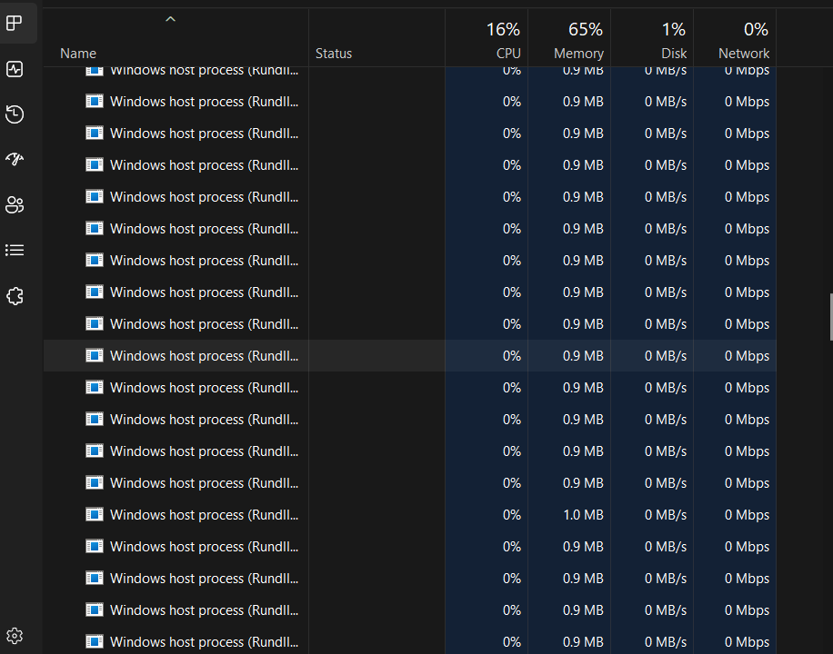 Multiple rundll32.exe Instances Spawning Automatically — Over 200+ Instances Observed ...