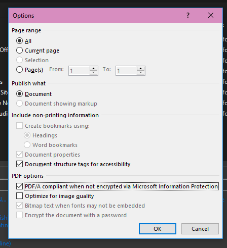Save as PDF/A suddenly not compliant - Microsoft Word and Adobe Acrobat ...