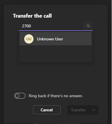 Teams External Call Transfer - Microsoft Q&A