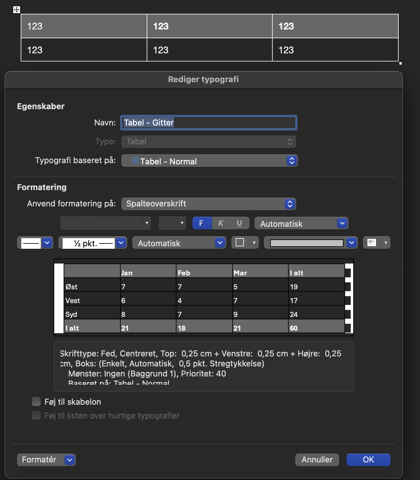 Table Typography Does Not Apple to First Cell in Header Row for Word ...