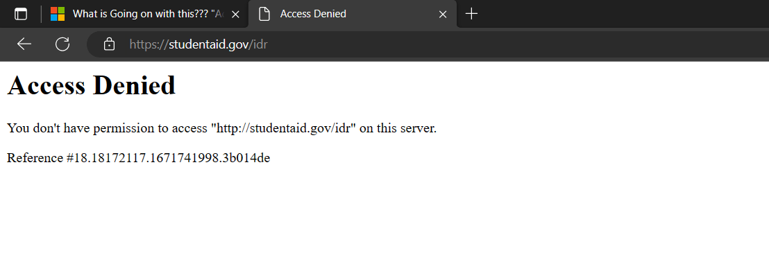 What is Going on with this??? "Access Denied You don't have permission to access on this server ...