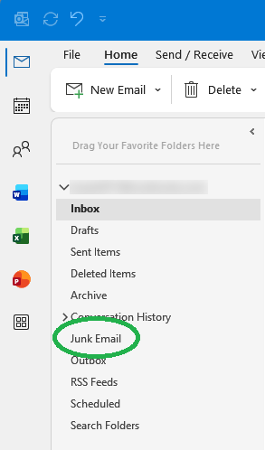 hidden junk folder in outlook April 2026 - Microsoft Q&A