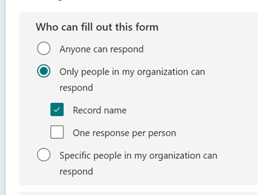 Recording names in Microsoft Forms - Microsoft Q&A